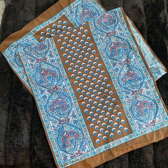 Echo | Accessories | Silk Echo Scarf Paisley And Floral 47 X 5 | Poshmark